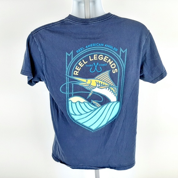 Reel Legends | Shirts | Reel Legends Mens Tshirt Size Medium Navy Blue ...